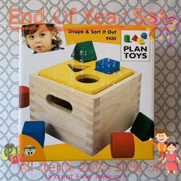 Plan Toys | Toys | Last One Plan Toys Shape Sort It Out 943 | Poshmark